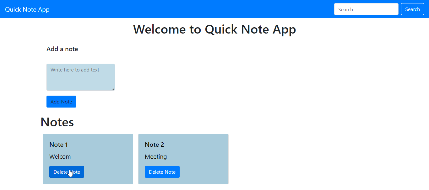 Simple Quick Note App In Javascript Free Source Code Sourcecodester